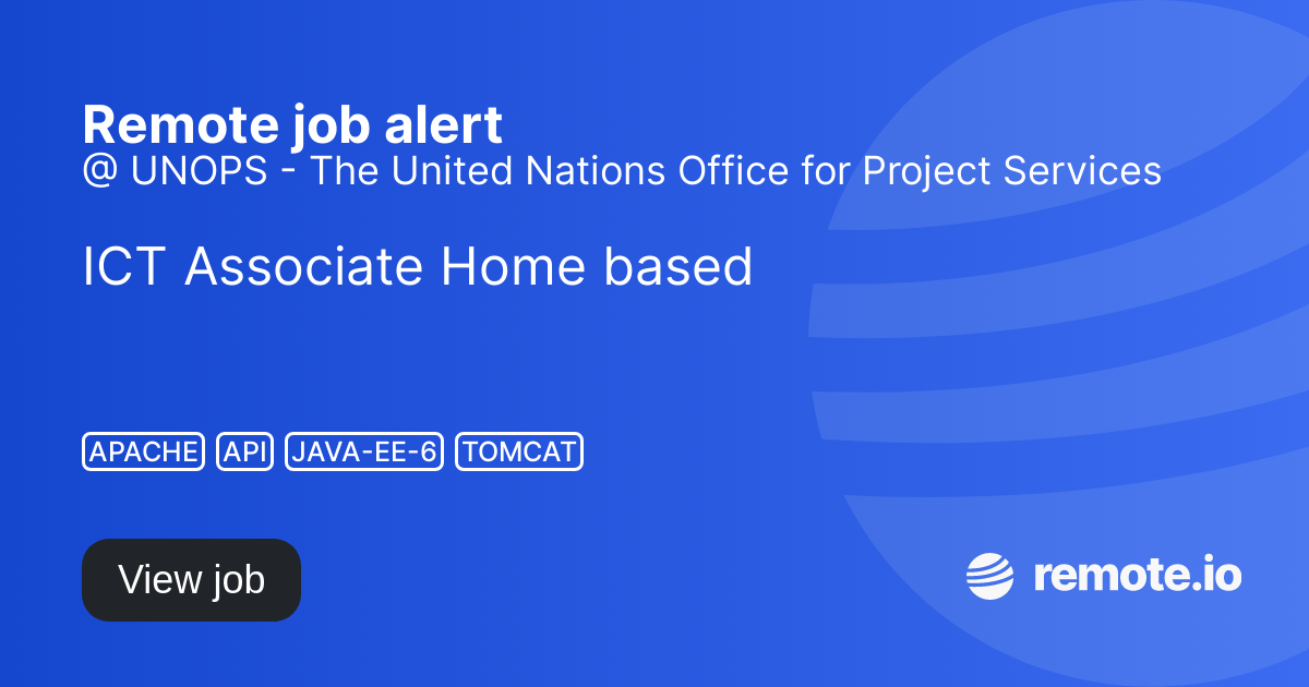 ICT Associate Home based | remote.io