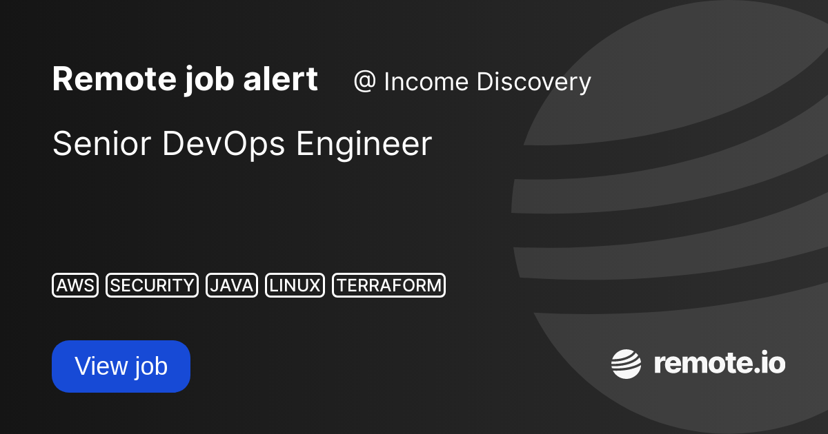 Senior DevOps Engineer | remote.io
