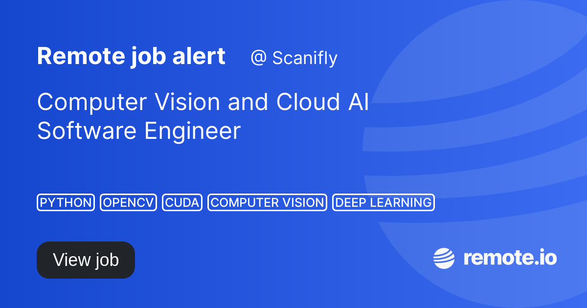 Computer Vision and Cloud AI Engineer | remote.io