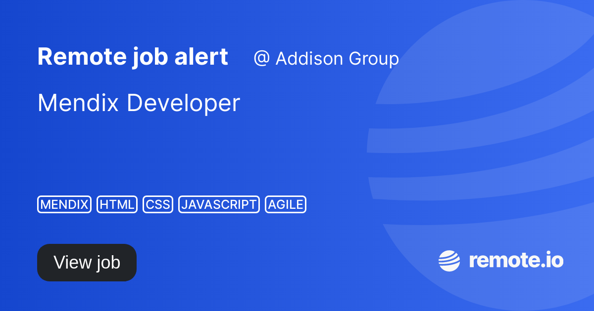 Mendix Developer | remote.io