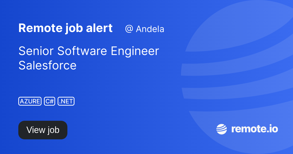 Senior Software Engineer Salesforce | remote.io