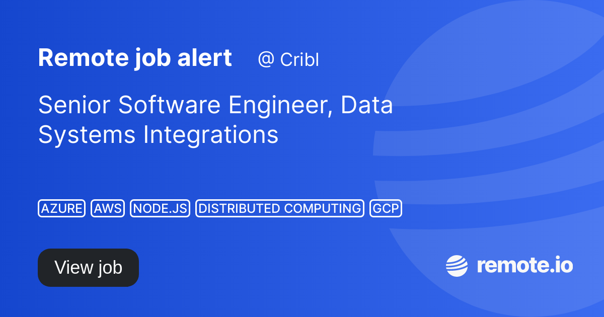 Senior Software Engineer, Data Systems Integrations | remote.io