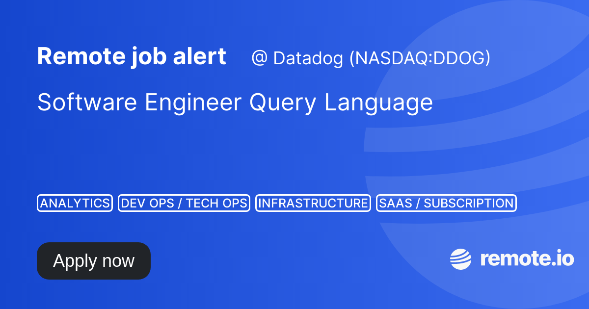 Software Engineer Query Language | remote.io