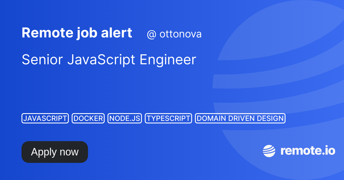 Senior JavaScript Engineer | remote.io