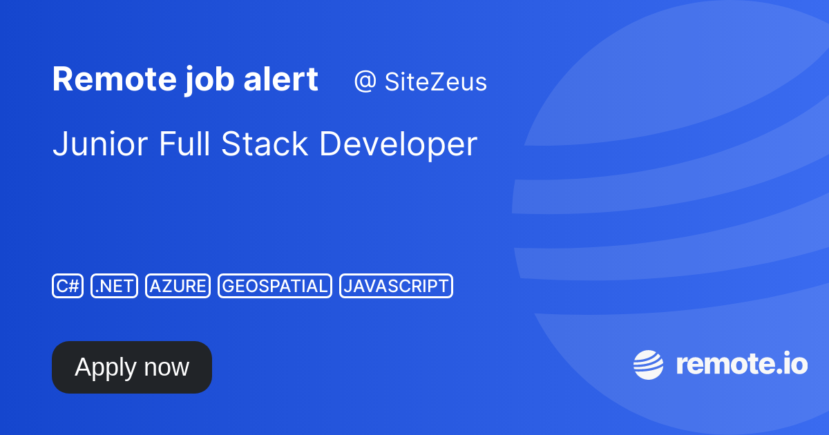 Junior Full Stack Developer | remote.io