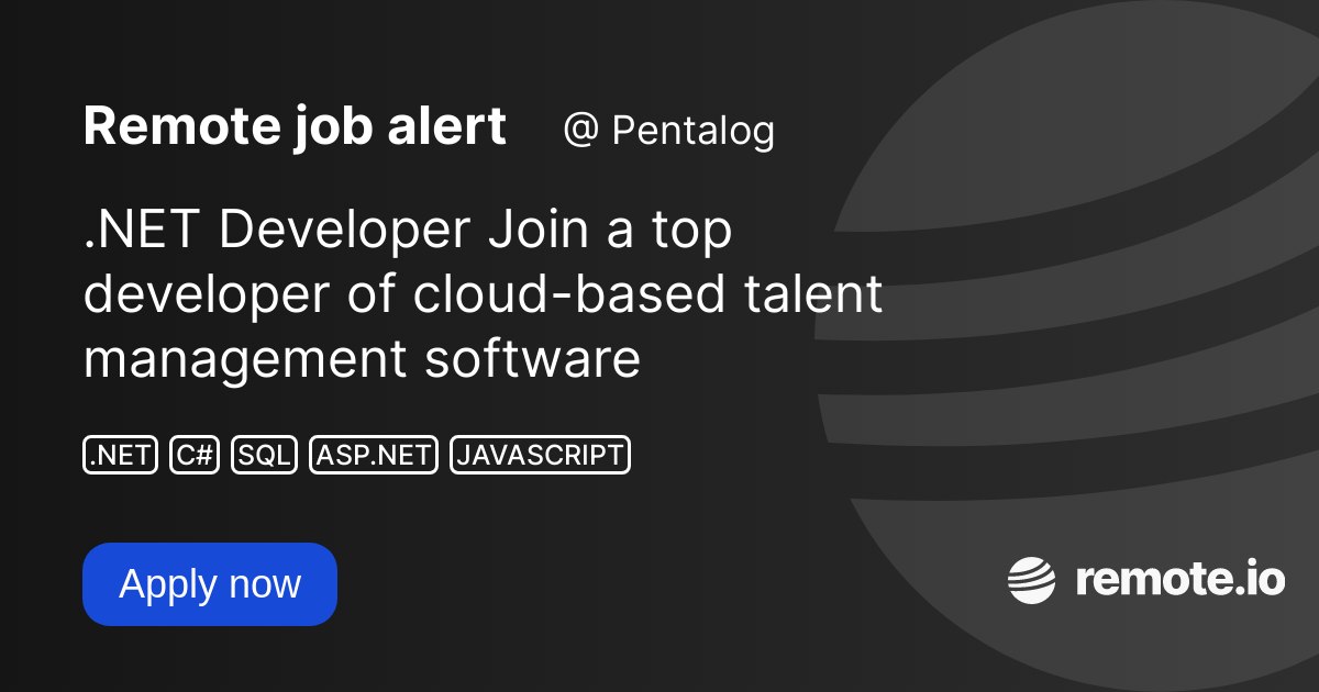 .NET Developer | remote.io