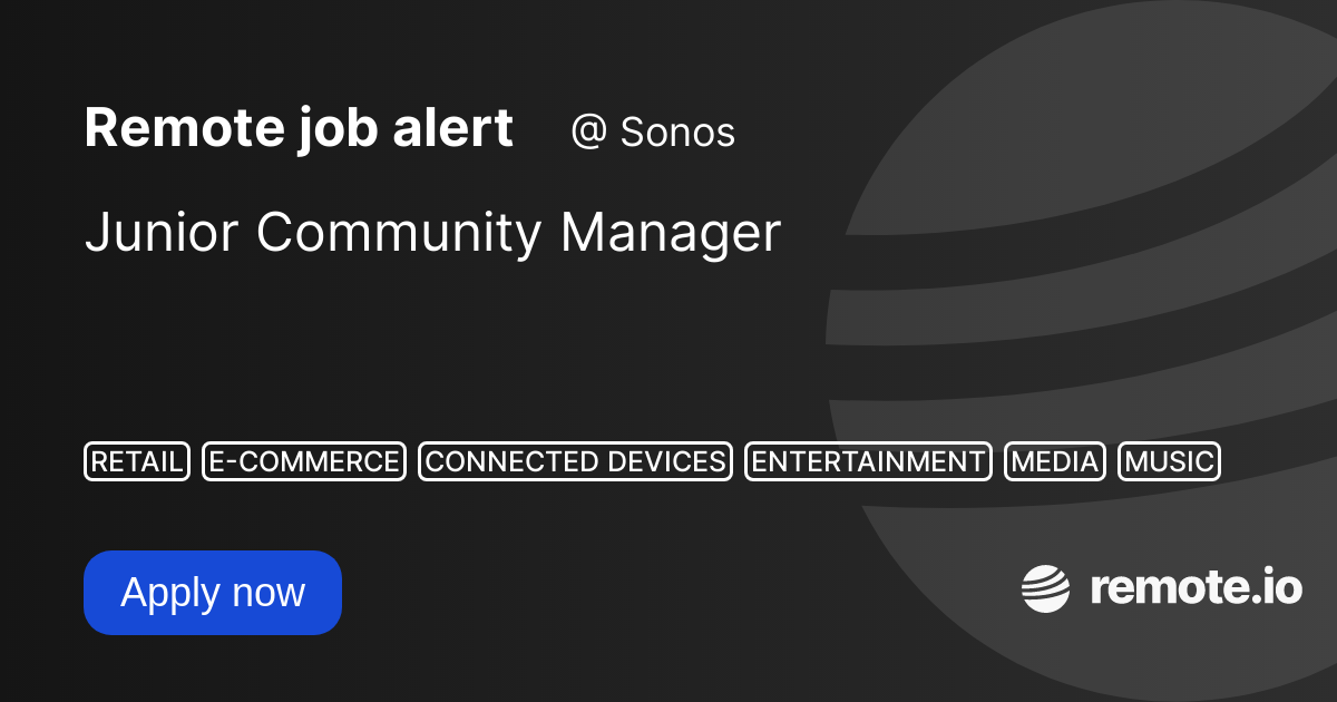 Junior Community Manager | remote.io