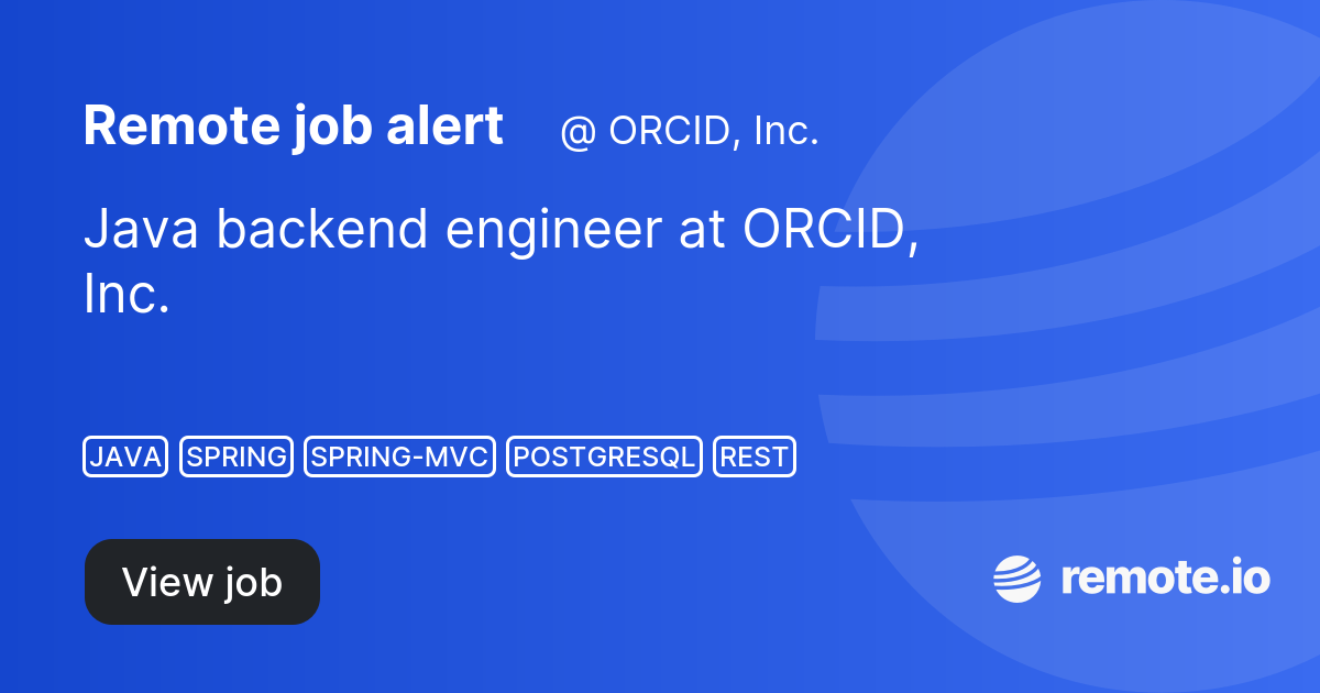 Java backend engineer | remote.io