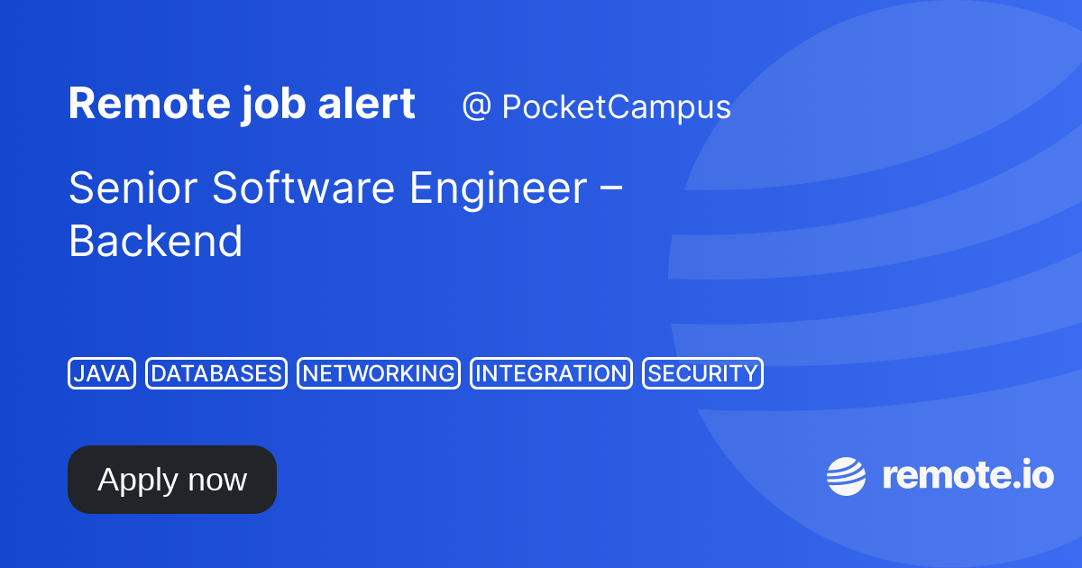 Senior Backend Software Engineer | remote.io