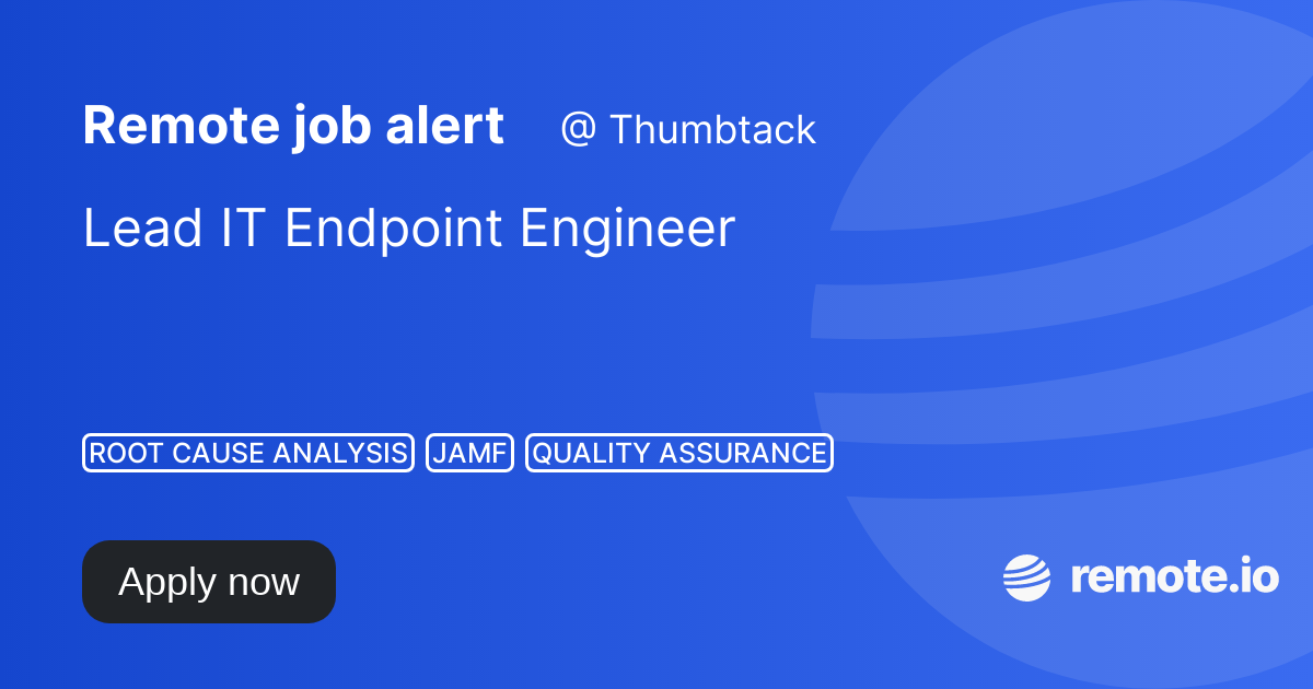 Lead IT Endpoint Engineer | remote.io