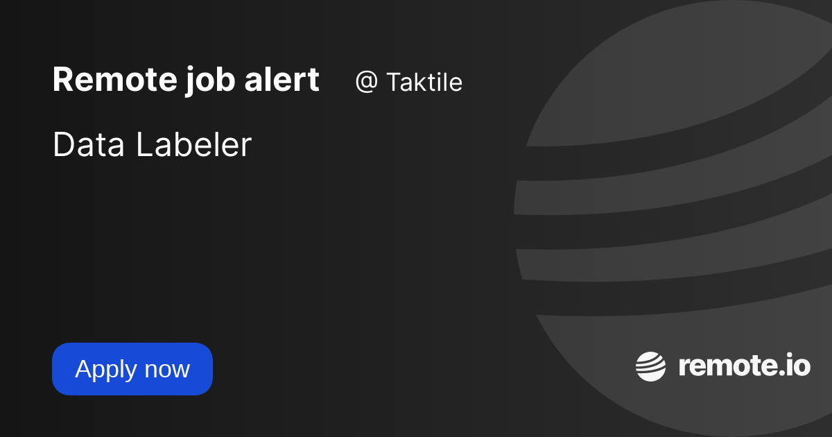 Data Labeler | remote.io