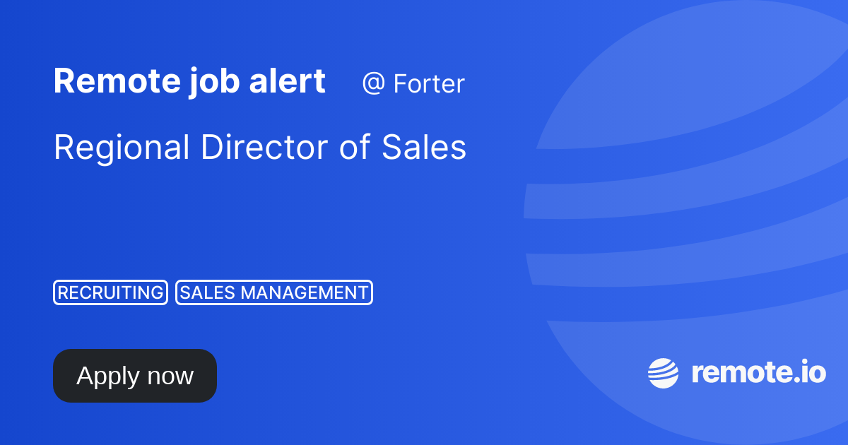 Regional Director of Sales | remote.io