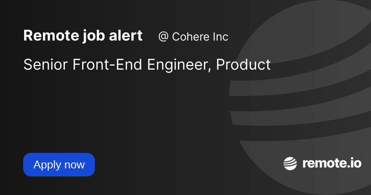 Senior Front-End Engineer, Product | remote.io