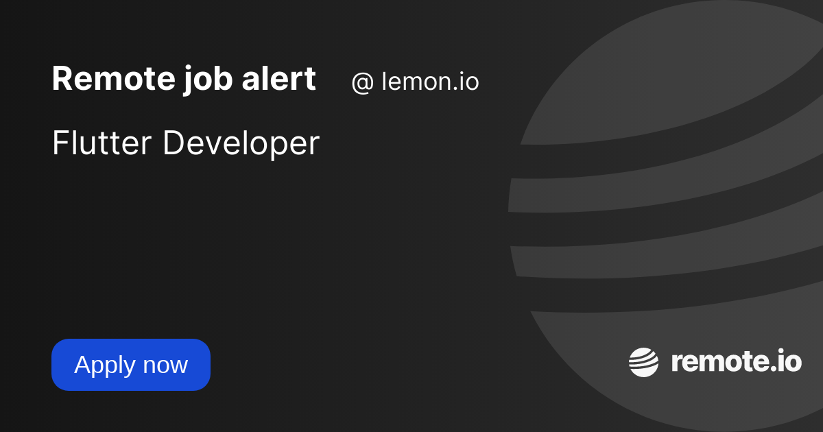 Flutter Developer | remote.io