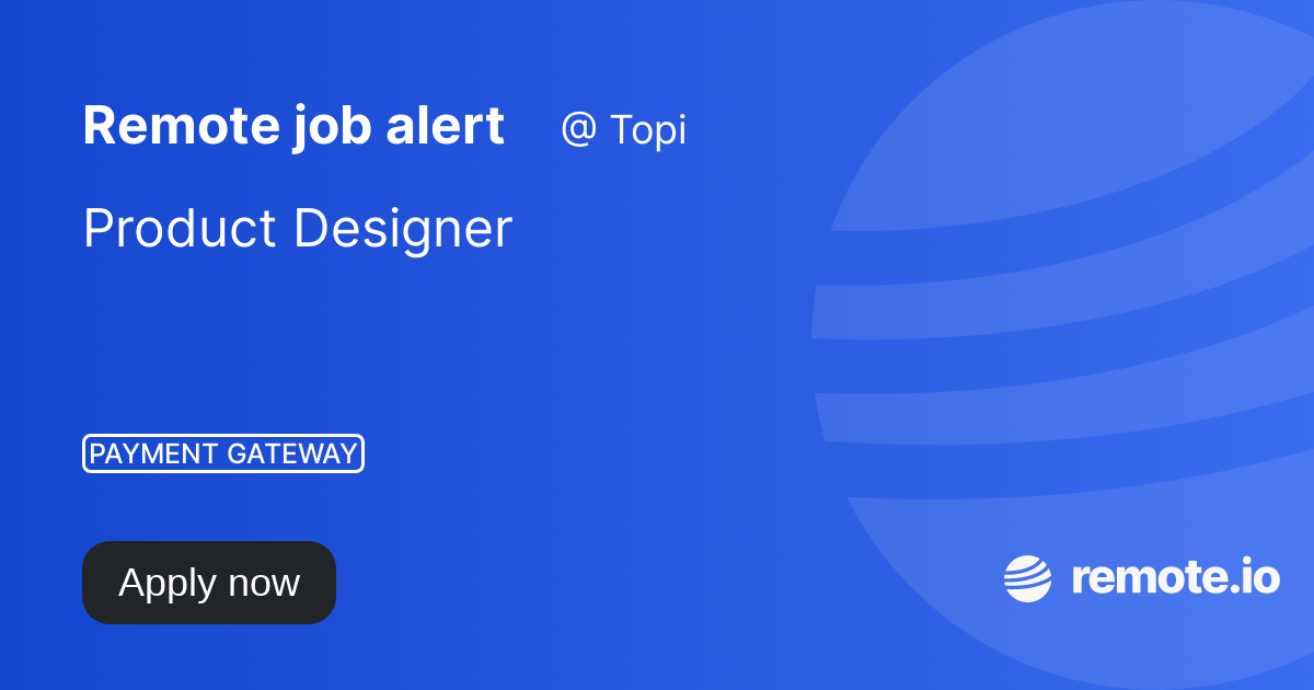 Product Designer | remote.io