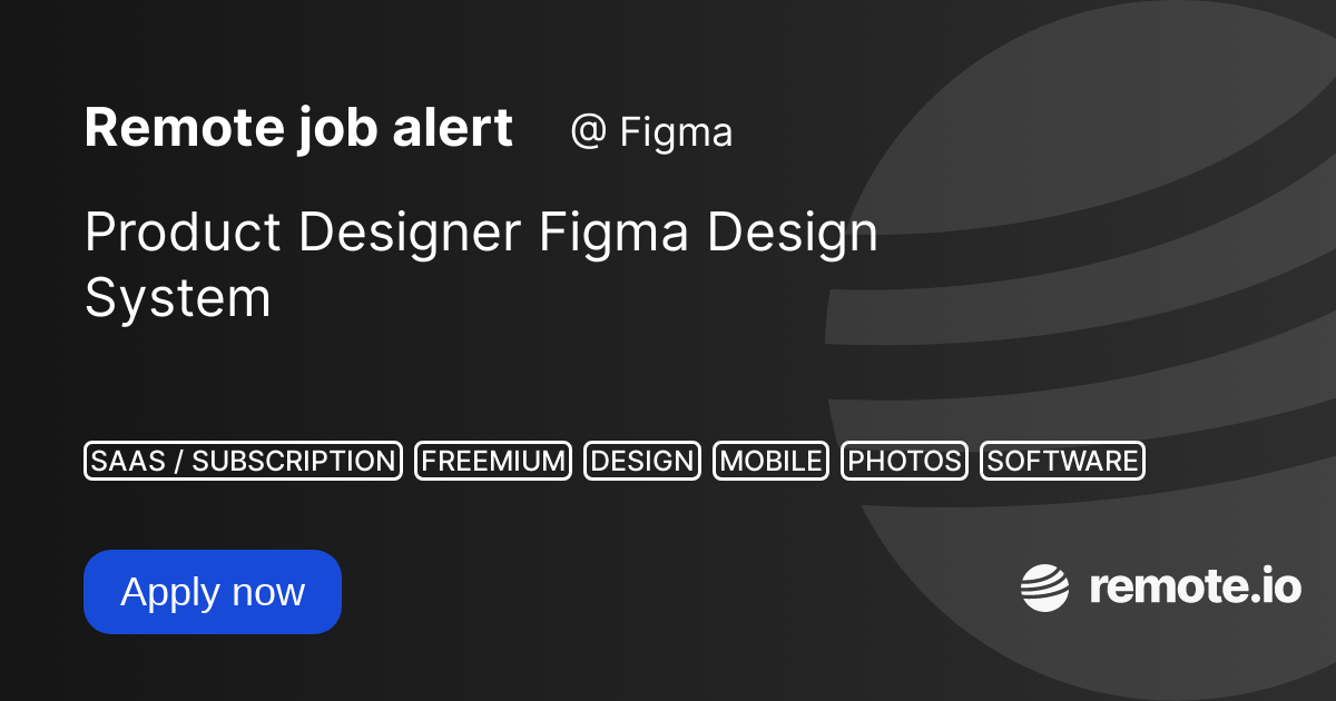 Product Designer Figma Design System | remote.io