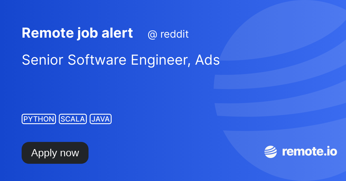 Senior Software Engineer, Ads | remote.io