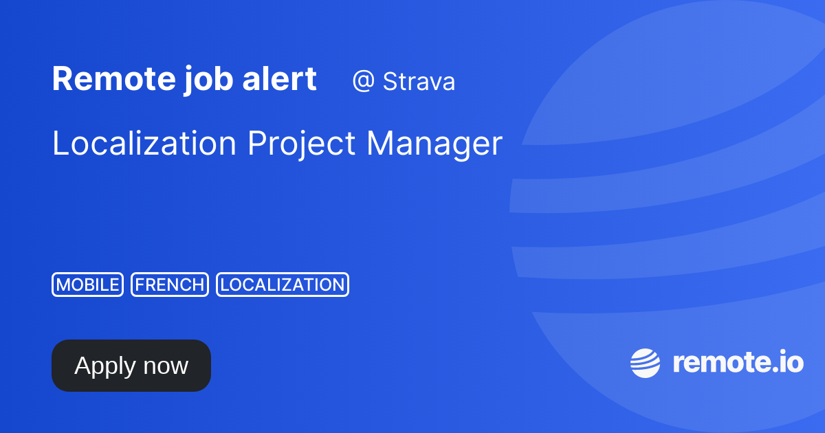 Localization Project Manager | remote.io