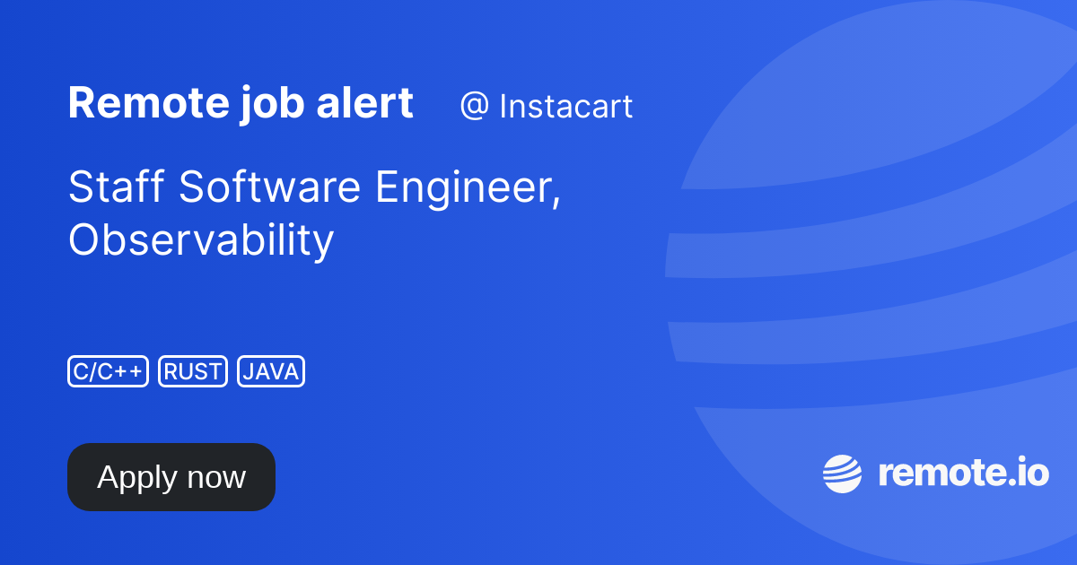 Staff Software Engineer, Observability | remote.io