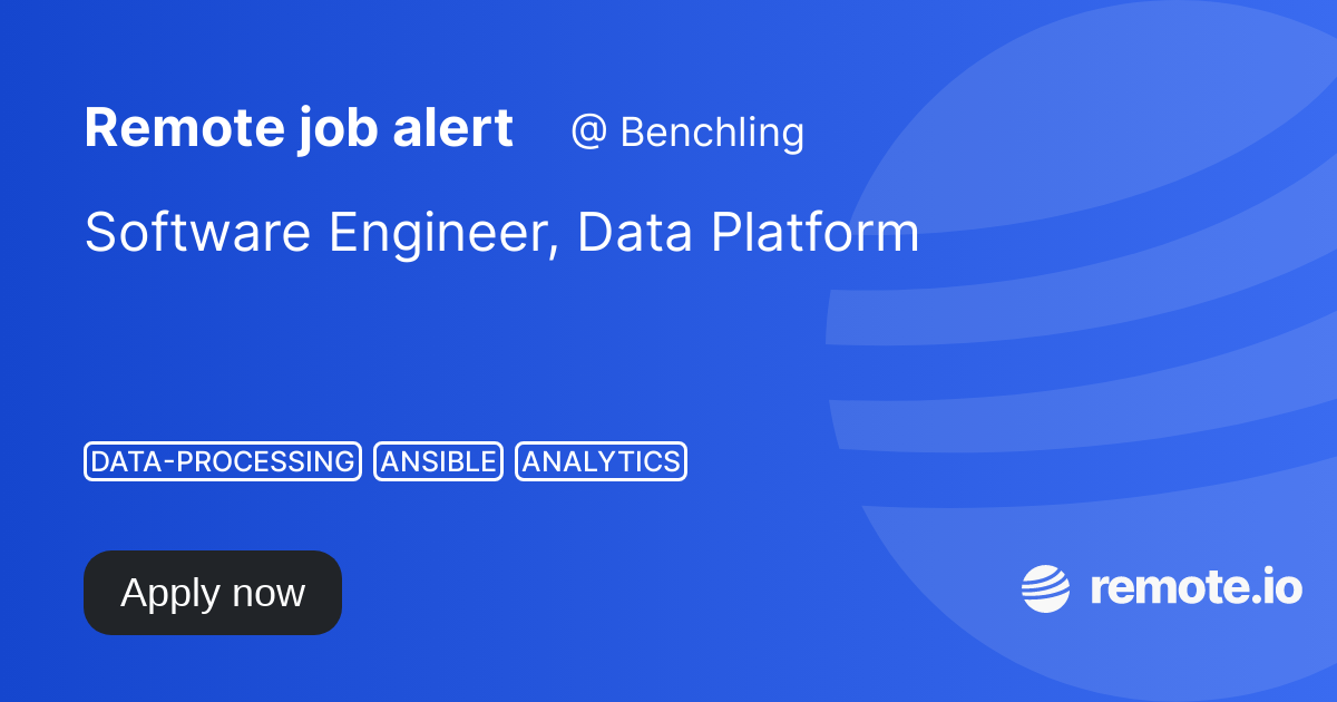 Software Engineer, Data Platform | remote.io