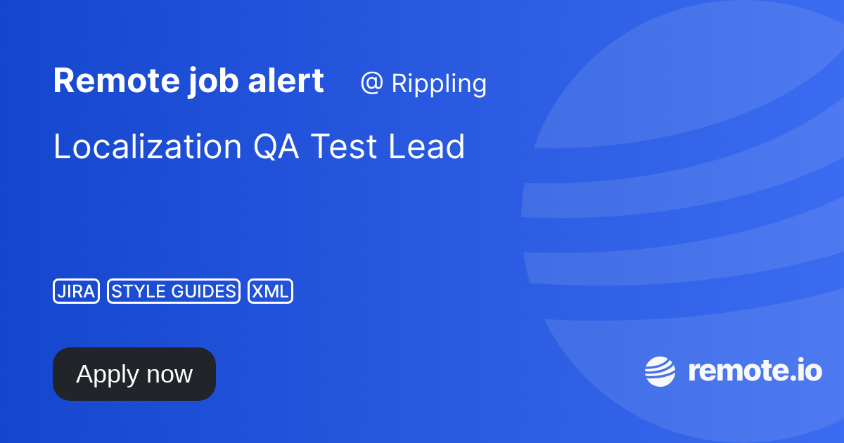 Localization QA Test Lead | remote.io