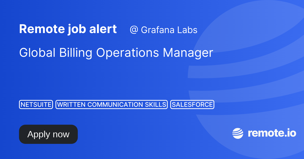 Global Billing Operations Manager | remote.io