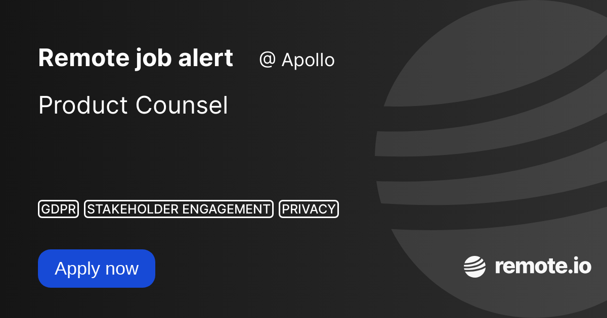 Product Counsel | remote.io