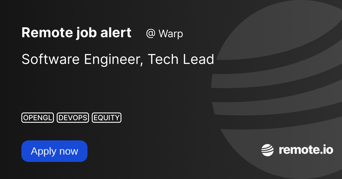 Software Engineer, Tech Lead | remote.io