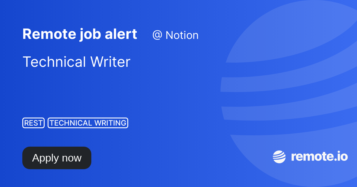 Technical Writer | remote.io