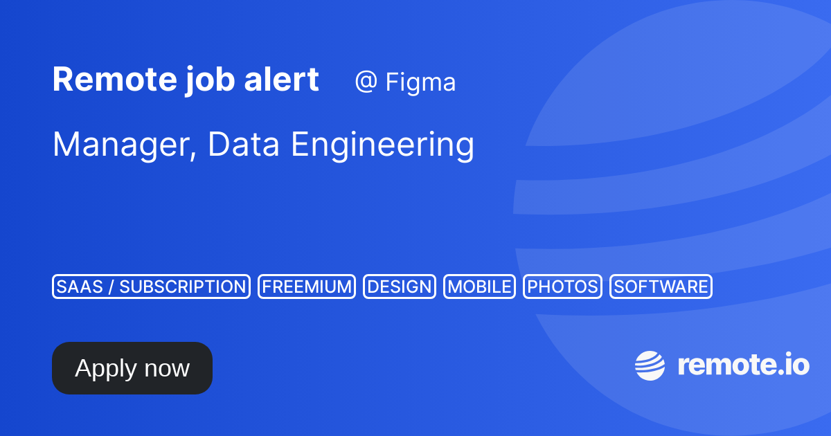 Manager, Data Engineering | remote.io