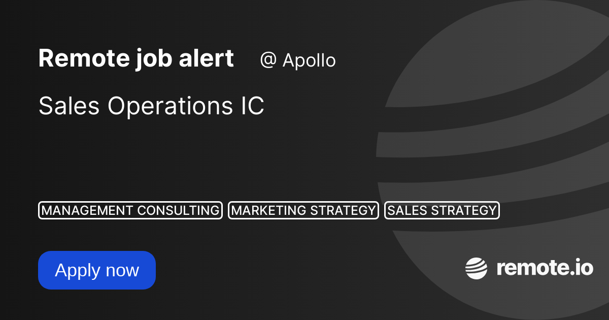 Sales Operations IC | remote.io