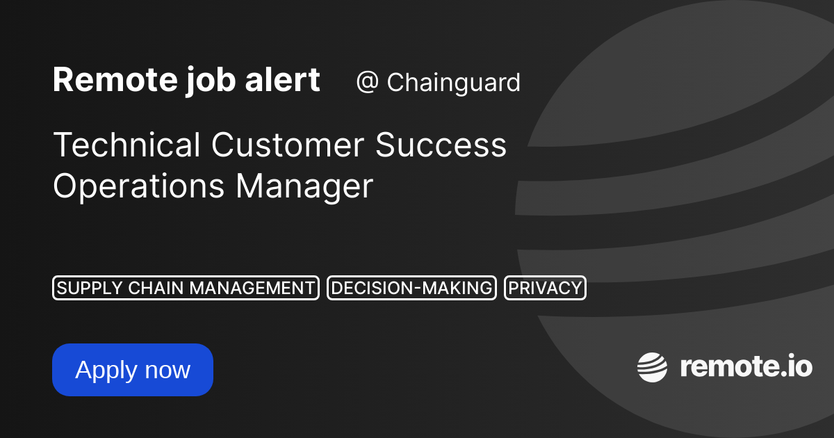 Technical Customer Success Operations Manager | remote.io
