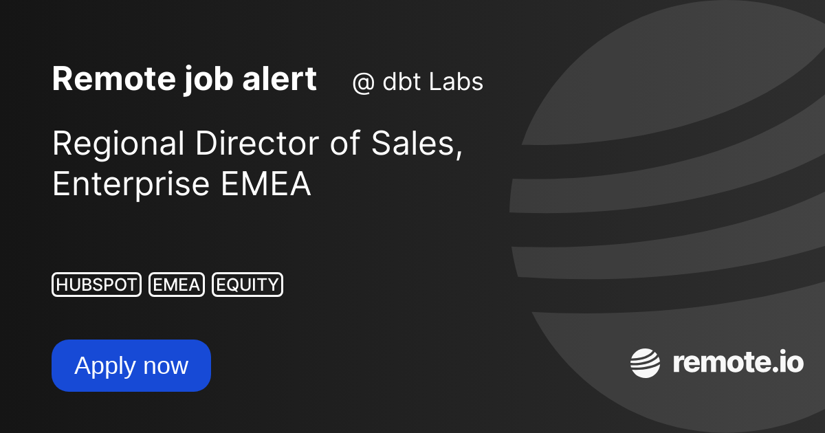 Regional Director of Sales, Enterprise EMEA | remote.io