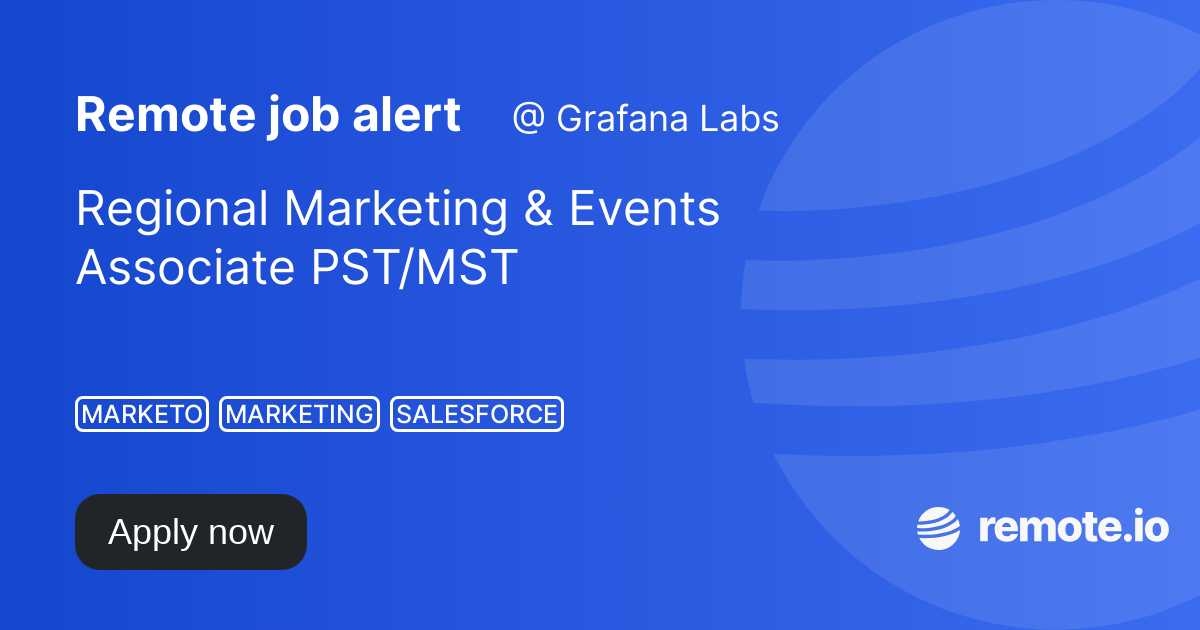 Regional Marketing & Events Associate PST/MST | remote.io