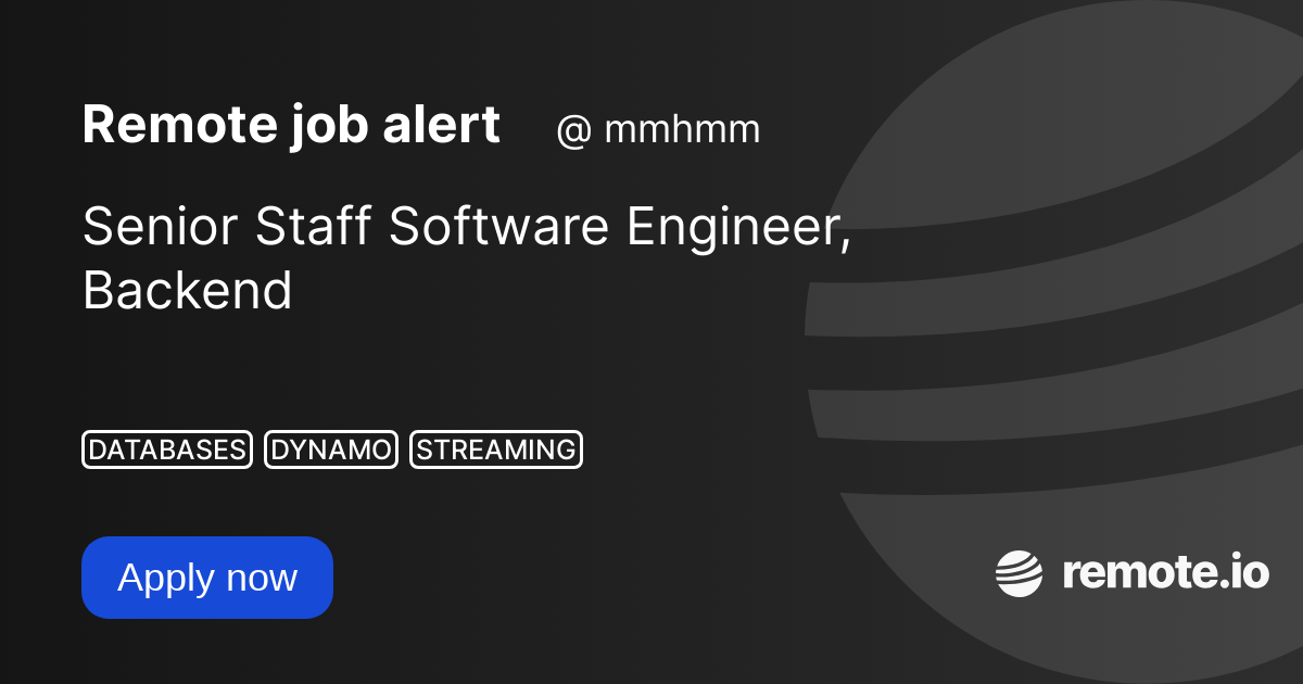 Senior Staff Software Engineer, Backend | remote.io