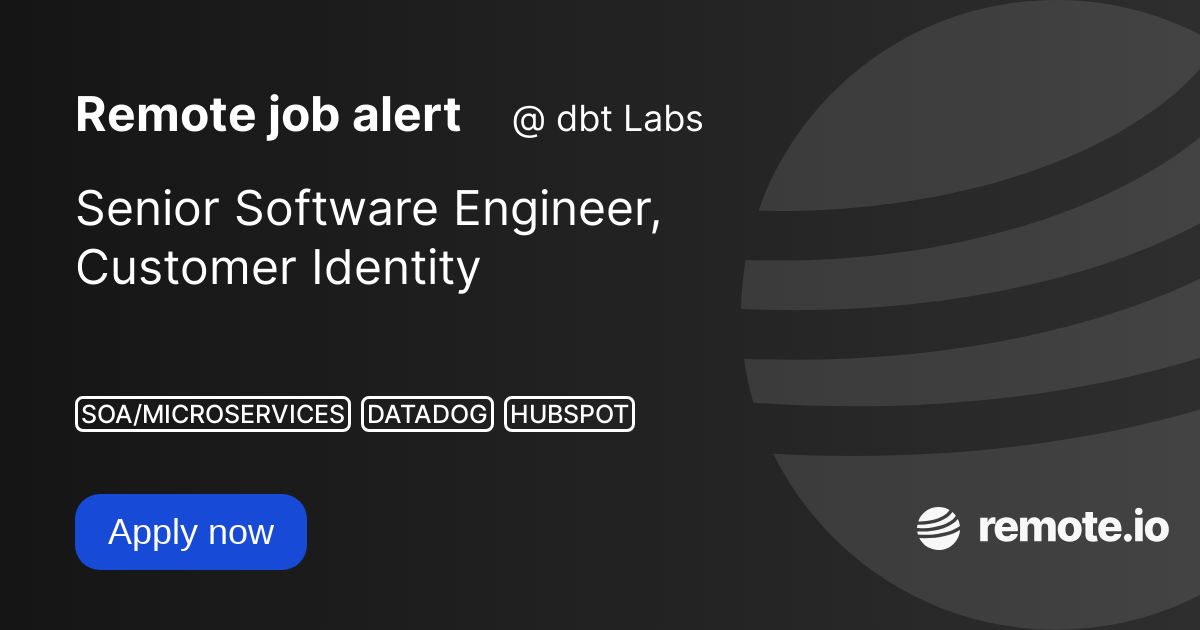 Senior Software Engineer, Customer Identity | remote.io