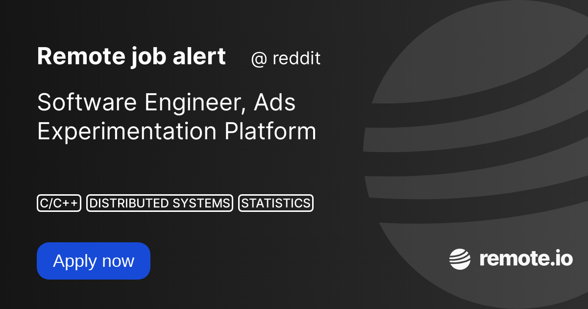 Software Engineer, Ads Experimentation Platform | remote.io