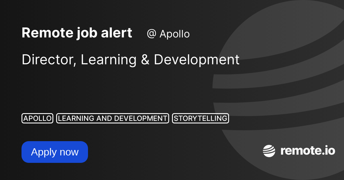 Director, Learning & Development | remote.io