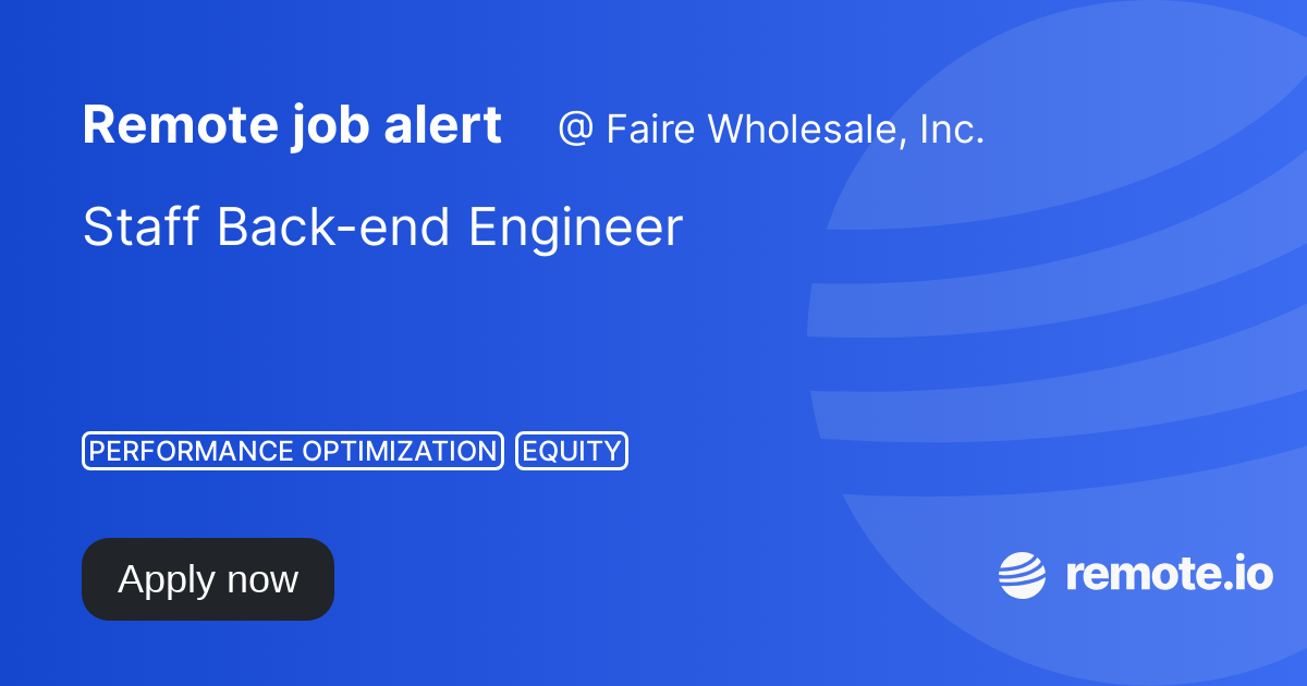 Staff Back-end Engineer | remote.io