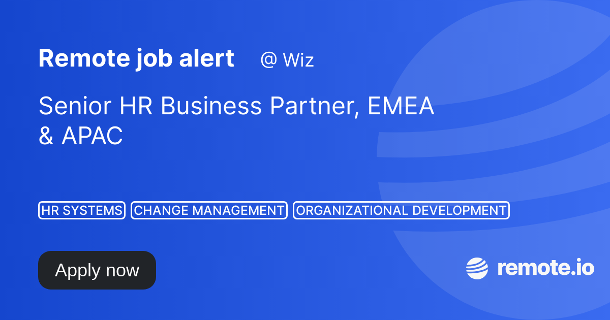 Senior HR Business Partner, EMEA & APAC | remote.io