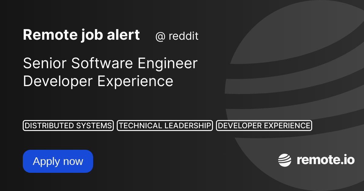 Senior Software Engineer Developer Experience | remote.io