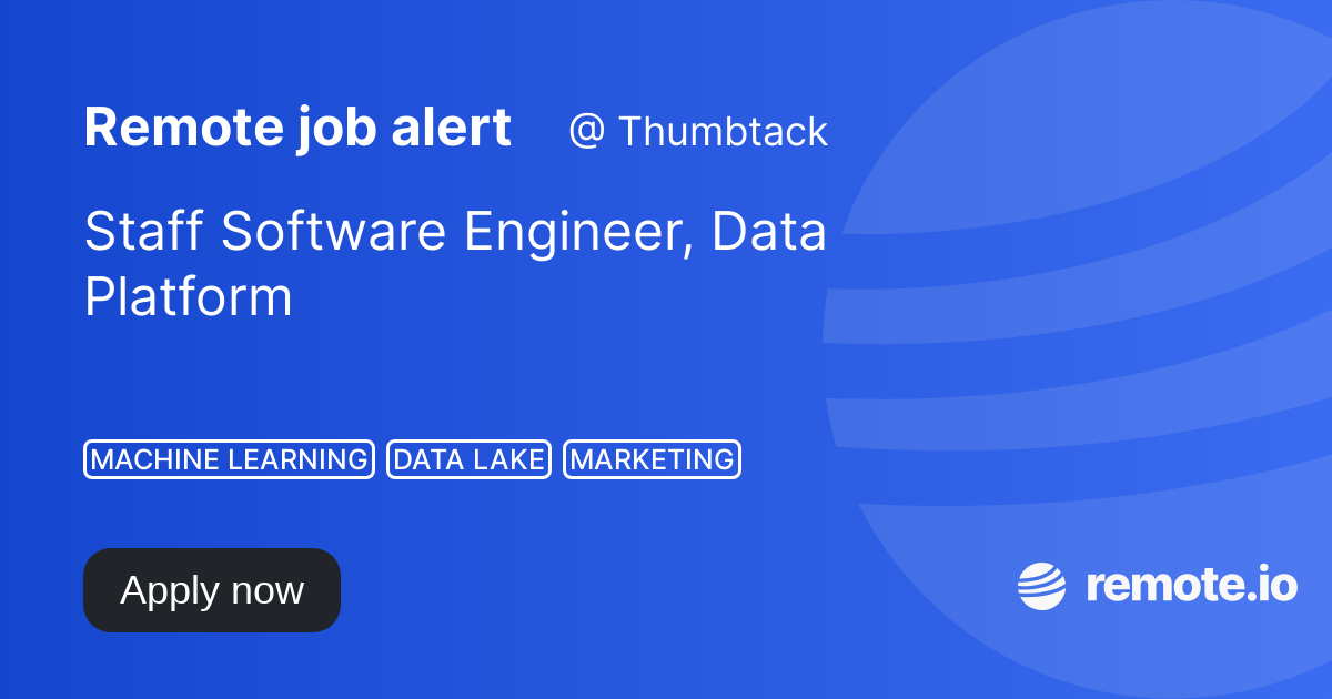 Staff Software Engineer, Data Platform | remote.io