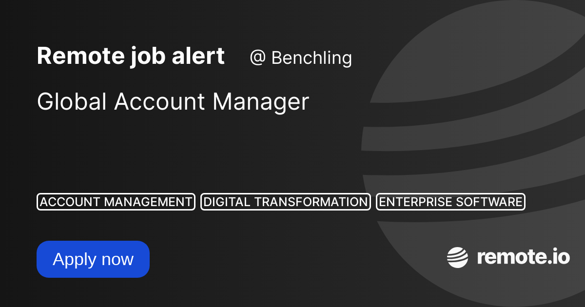 Global Account Manager | remote.io