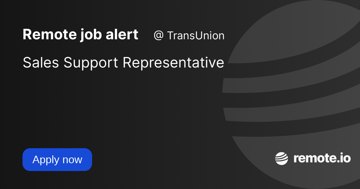 Sales Support Representative | remote.io
