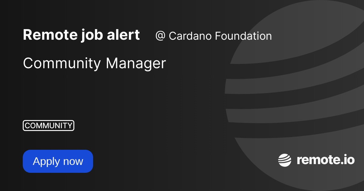 Community Manager | remote.io