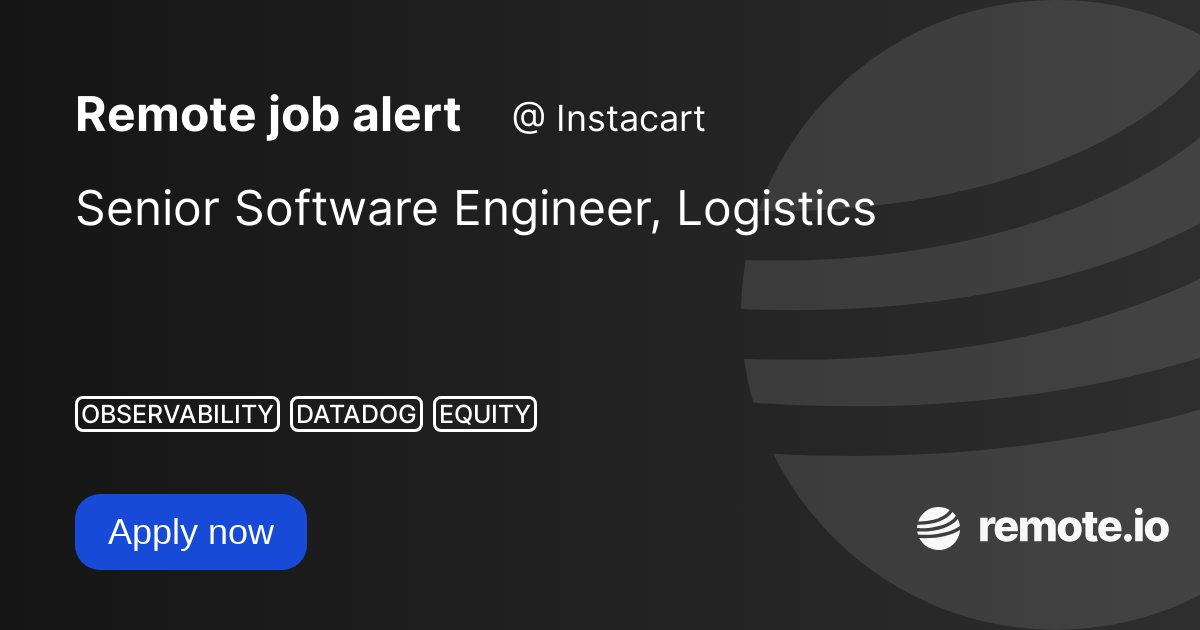 Senior Software Engineer, Logistics | remote.io