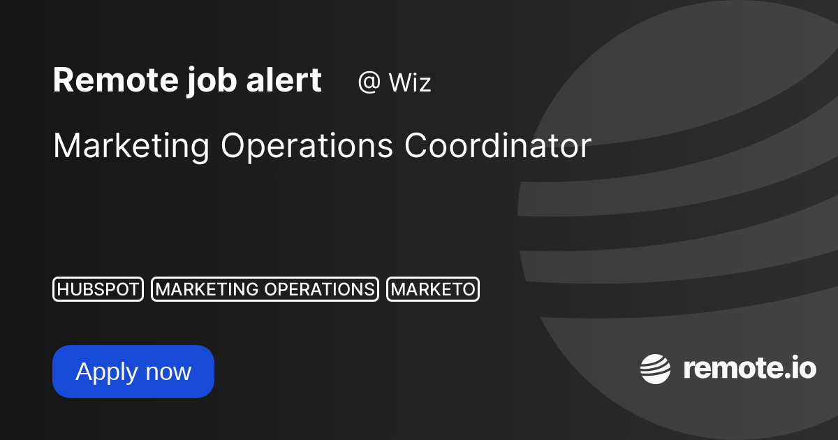 Marketing Operations Coordinator | remote.io