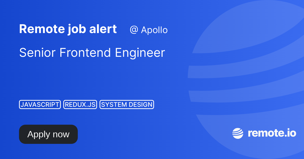 Senior Frontend Engineer | remote.io