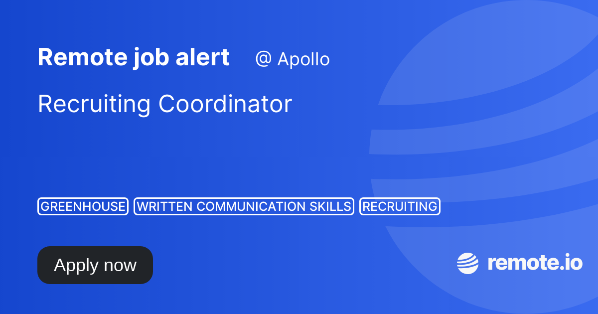 Recruiting Coordinator | remote.io