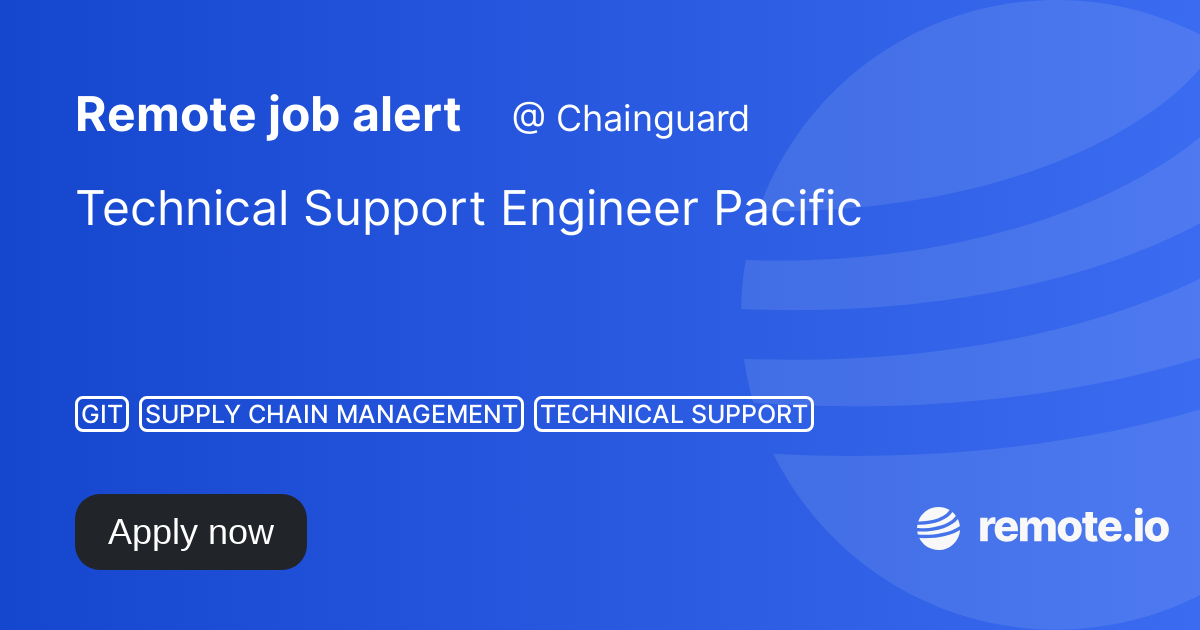 Technical Support Engineer Pacific | remote.io
